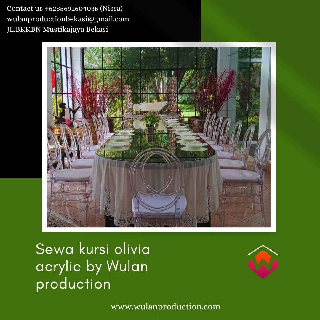 Rental Kursi Louis olivia Tiffany Bahan acrylic Jakarta