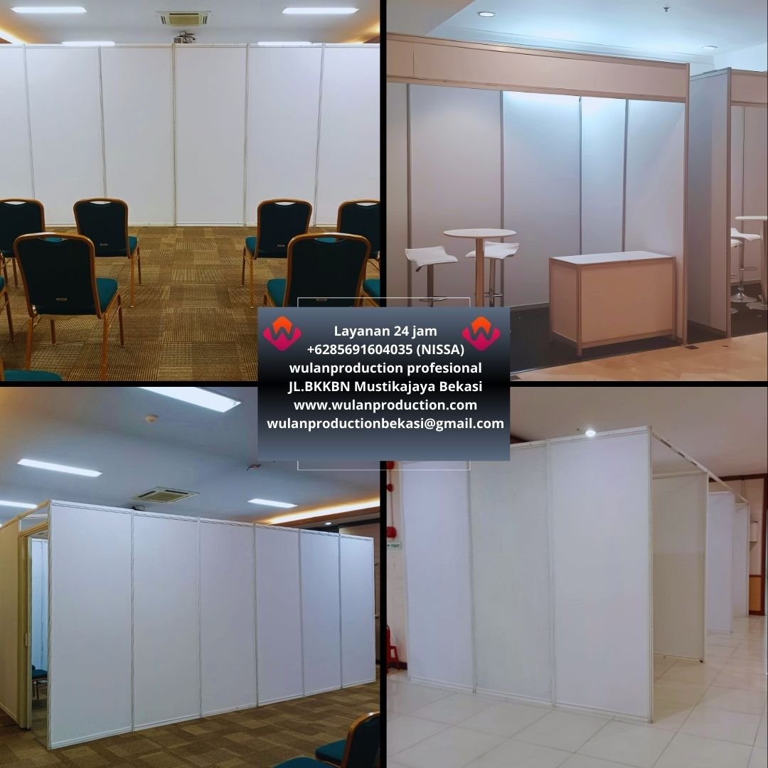 Rental Sekat Ruang Partisi R8 Putih Dan Hitam Jakarta