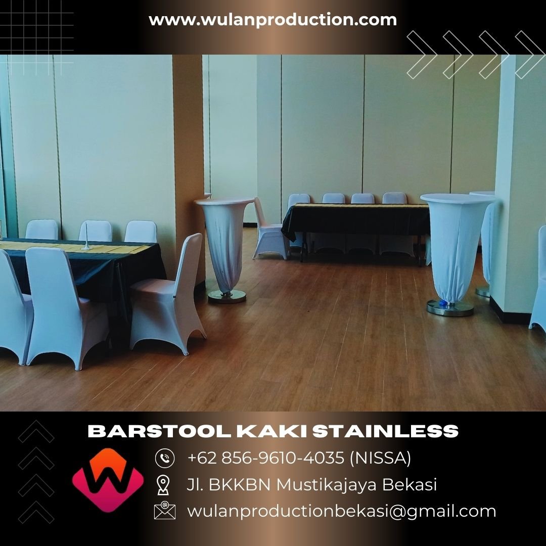 Sewa Barstool Kaki Stainless Lengkap Cover Area Jakarta