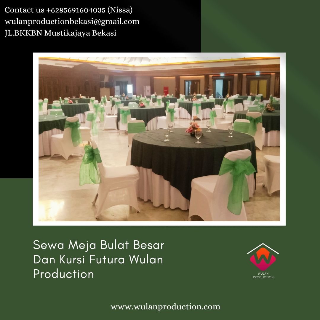 Sewa Meja Bulat Besar Dan Kursi Futura Area Bogor