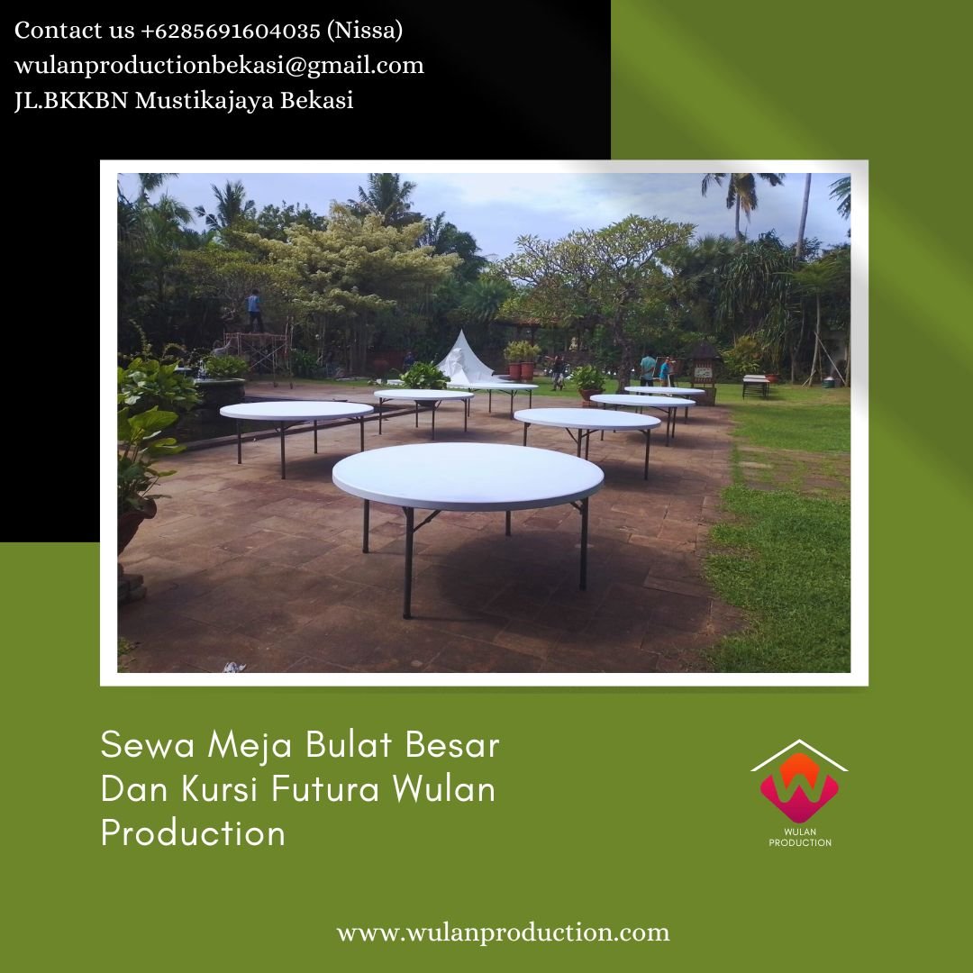 Sewa Meja Bulat Besar Dan Kursi Futura Area Bogor