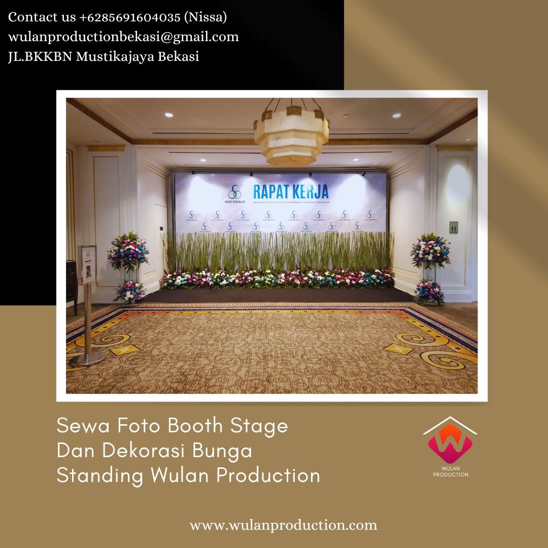 Sewa Foto Booth Stage Dan Dekorasi Bunga Standing di Jakarta