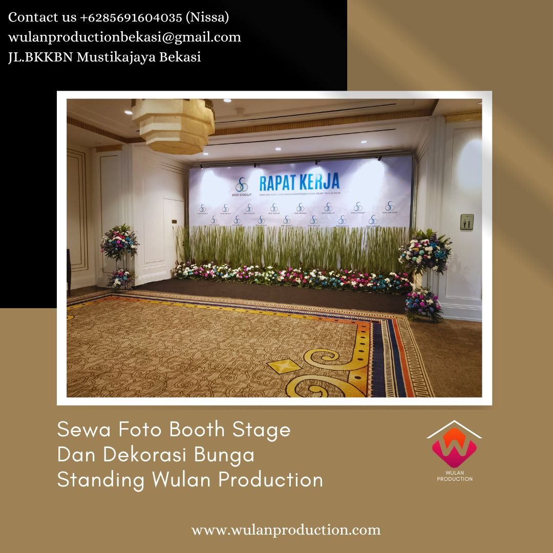 Sewa Foto Booth Stage Dan Dekorasi Bunga Standing di Jakarta