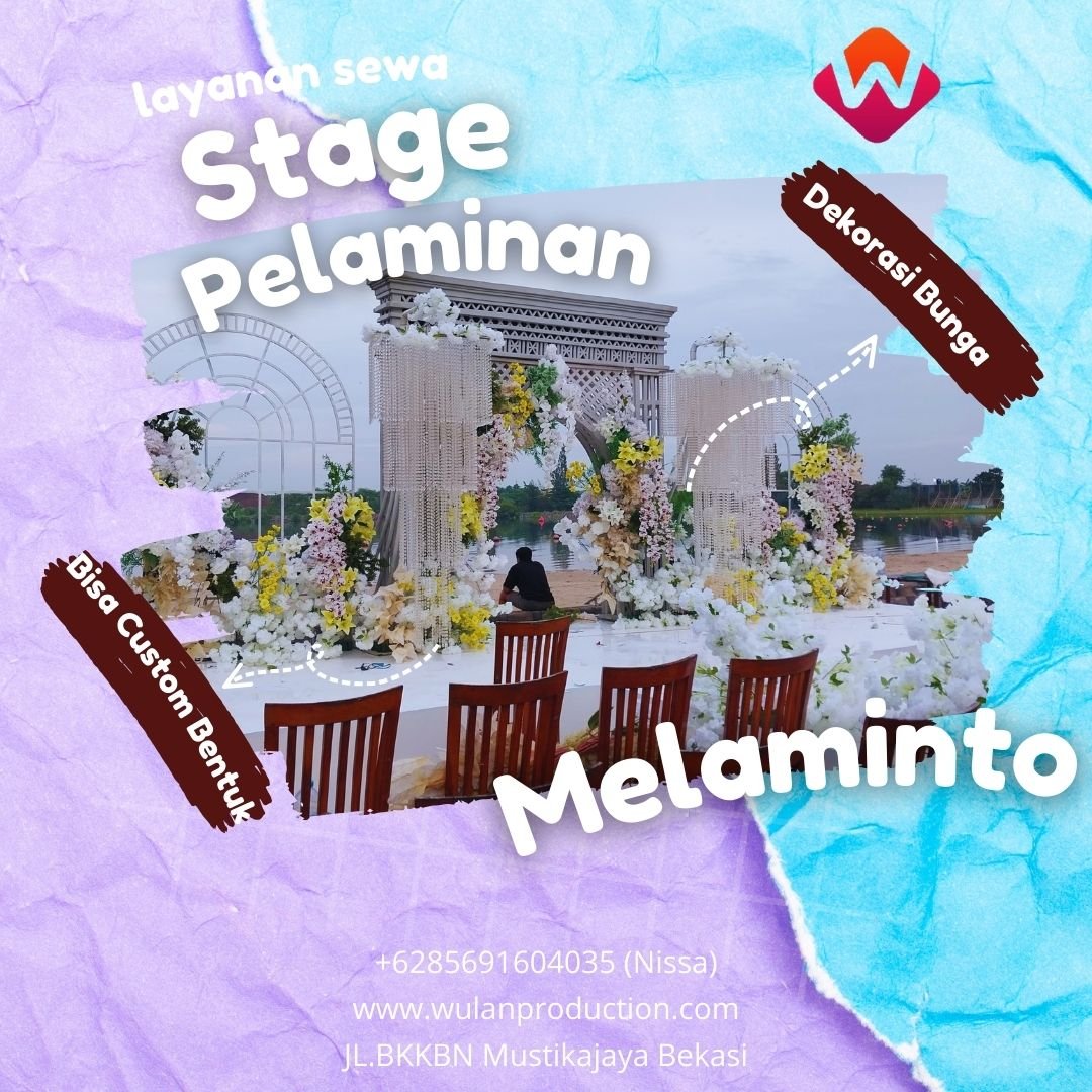 Sewa Stage Pelaminan Bahan Melaminto Putih di Depok