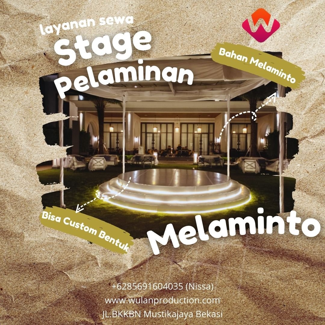 Sewa Stage Pelaminan Bahan Melaminto Putih di Depok