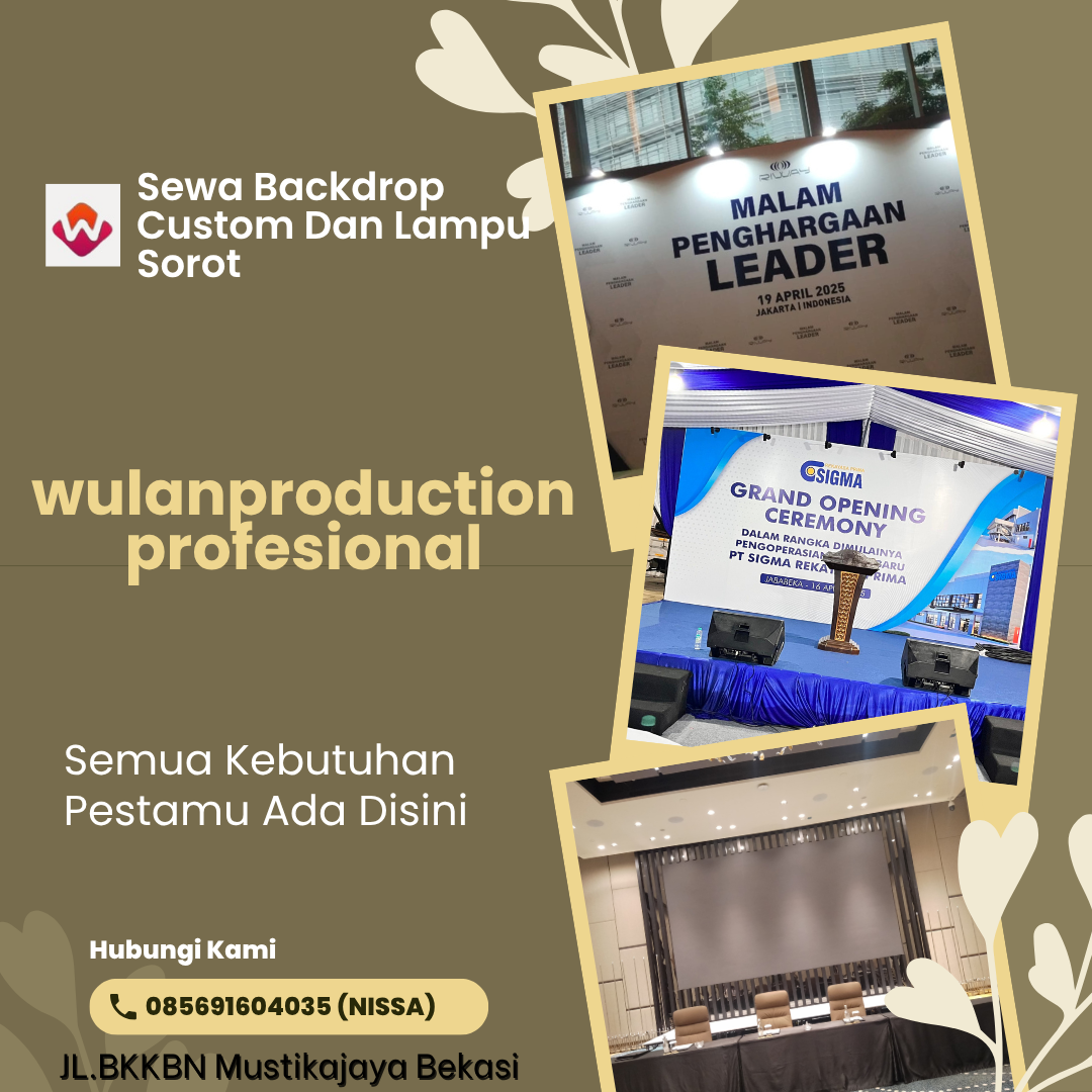 Pusat Sewa Backdrop Custom Dan Lampu Sorot Jakarta