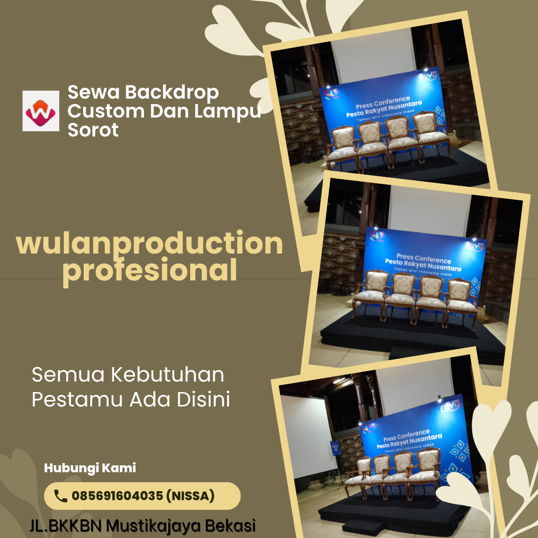 Pusat Sewa Backdrop Custom Dan Lampu Sorot Jakarta