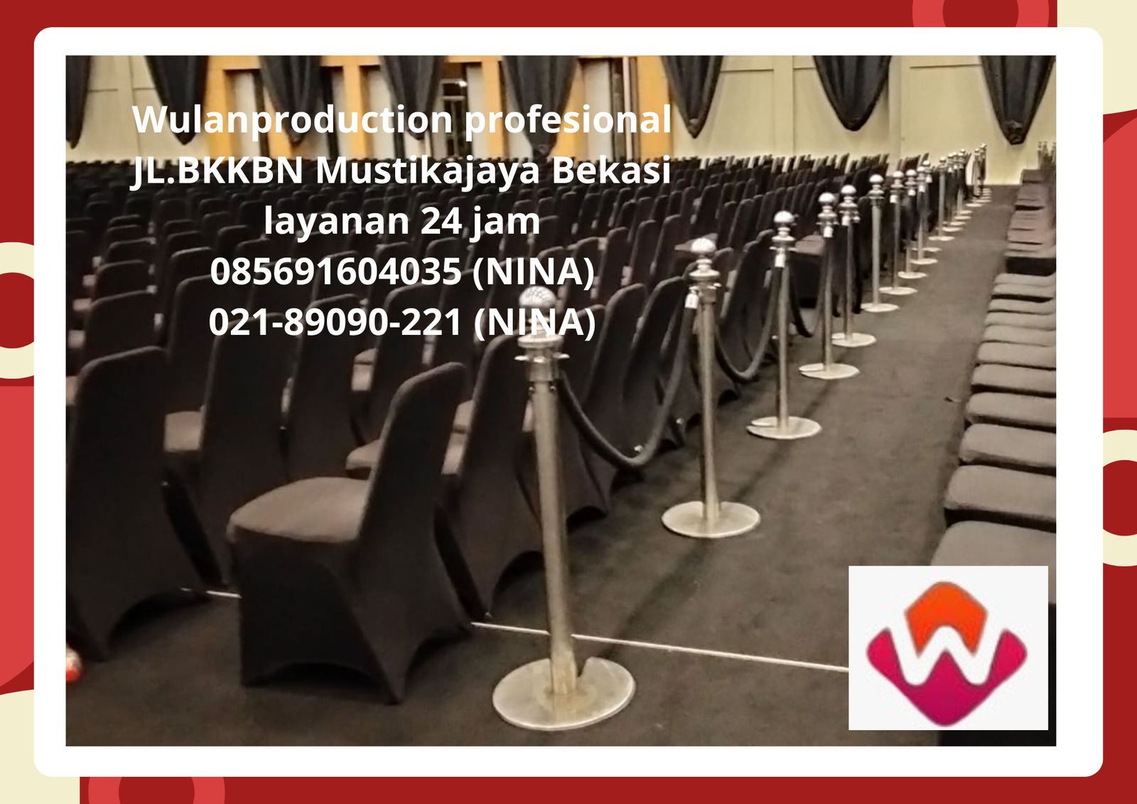 Rental Tiang Antrian Type Vip Gold Tali Bludru Biru Karawang
